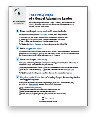 Better in 5: The First 4 Steps of a Gospel Advancing Leader
